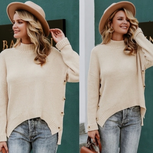 Sweaters | Jordan Side Button Sweater | Poshmark
